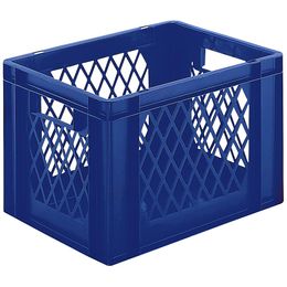 Euro-Format-Stapelbehälter, Wände durchbrochen, Boden geschlossen, LxBxH 400 x 300 x 266 mm, blau, VE 5 Stk kaiserkraft