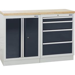 Schranksystem, 1 Schrank, 4 Schubladen, anthrazitgrau kaiserkraft