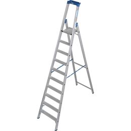 Krause Alu-Stufenstehleiter, mit R13-Rutschhemmung, einseitig begehbar, 10 Stufen inkl. Plattform