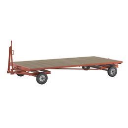 Schlepperanhänger, 4-Rad-Doppel-Drehschemel-Lenkung, Tragfähigkeit 3 t, Ladefläche 4,0 x 2,0 m, Luftreifen kaiserkraft