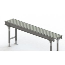Gura Rollenbahn, Stahlrahmen mit Stahlrollen verzinkt, Bahnbreite 300 mm, Achsabstand 62,5 mm, Länge 2 m