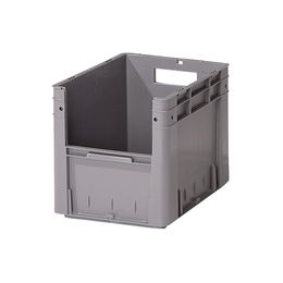 Euro-Stapelbehälter mit Eingriff, Volumen 29 l, LxBxH 400 x 300 x 320 mm, VE 4 Stk, grau kaiserkraft