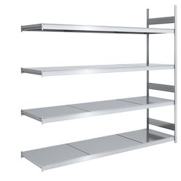 hofe Großfach-Steckregal mit Stahlböden, Höhe 2500 mm, Fachbodenbreite 2500 mm, Fachbodentiefe 800 mm, Anbauregal