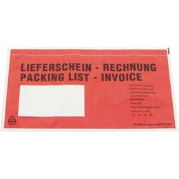 ratioform Recycling-Dokumententaschen, Aufdruck Lieferschein - Rechnung, VE 1000 Stk, LxB 240 x 140 mm