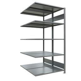 eurokraft pro Steckregal, doppelreihig, Fachboden-BxT 1000 x (2 x 600) mm, verzinkt, Höhe 2000 mm, Anbauregal