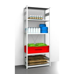 eurokraft pro Hygiene-Steckregal, Regalhöhe 2350 mm, 5 Fachböden, BxT 1025 x 585 mm, Grundregal