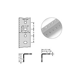 hofe Stahl-Winkelprofil für Baukastensystem, 38 x 38 x 1,7 mm, Länge 2 m, lichtgrau, VE 10 Stk