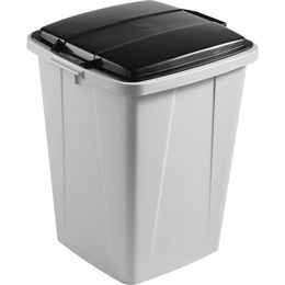 Durable Wertstoffbehälter DURABIN®, Volumen 90 l, HxBxT 610 x 520 x 490 mm, grau/schwarz