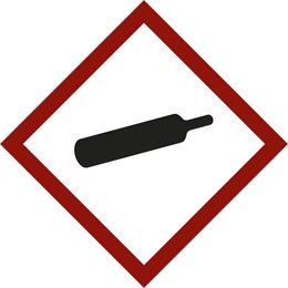 Gefahrstoffkennzeichen, Gasflasche, VE 10 Stk, Folie, 105 x 105 mm kaiserkraft