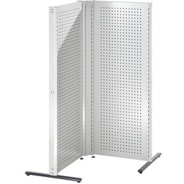 ANKE Industrie-Trennwandsystem, Eck-Kombination, linksseitig, 90°, lichtgrau
