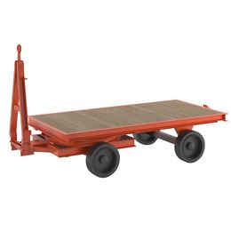 Schlepperanhänger, 2-Rad-Drehschemel-Lenkung, Tragfähigkeit 8 t, Ladefläche 2,5 x 1,25 m, Vollgummireifen kaiserkraft