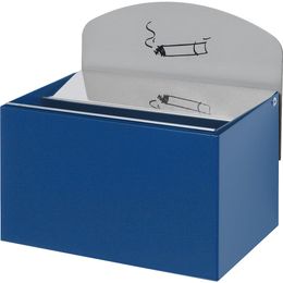 Var Wandascher mit Hinweisschild, HxBxT 125 x 200 x 125 mm, Stahlblech, enzianblau