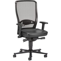 bimos Arbeitsdrehstuhl, mit Netzrücken, Sitz Kunstleder schwarz