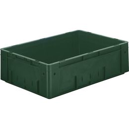 Schwerlast-Euro-Behälter, Polypropylen, Volumen 31 l, LxBxH 600 x 400 x 175 mm, Wände geschlossen, Boden geschlossen, grün, VE 2 Stk kaiserkraft