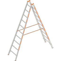 Layher Sprossen-Stehleiter, beidseitig begehbar, 2 x 10 Sprossen