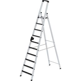 MUNK Stufen-Stehleiter CLIP-STEP, einseitig begehbar, geriffelt, 10 Stufen