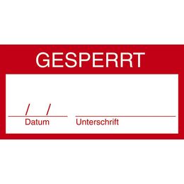 Qualitätskennzeichen, Folie, LxH 62 x 32 mm, VE 10 Stk, Gesperrt kaiserkraft