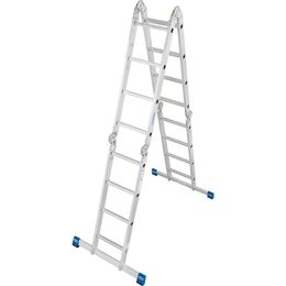 Krause Gelenk-Universalleiter STABILO, einsetzbar als Anlege- oder Stehleiter, 4 x 4 Sprossen