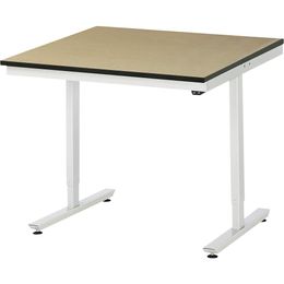 Rau Arbeitstisch, elektrisch höhenverstellbar Serie Adlatus 150, MDF-Platte, Höhe 720 - 1120 mm, BxT 10000 x 1000 mm