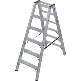 Krause Schwerlast-Stehleiter, beidseitig begehbar, bis 225 kg, 2x6 Stufen