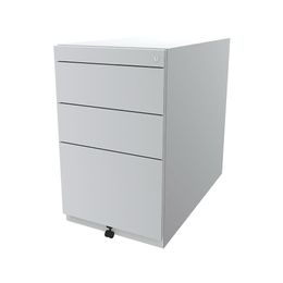 Bisley Standcontainer Note™, mit 2 Universalschubladen, 1 Hängeregistratur, ohne Top, Tiefe 775 mm, verkehrsweiß