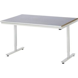 Rau Arbeitstisch, elektrisch höhenverstellbar Serie Adlatus 150, Stahlblechplatte, Höhe 720 - 1120 mm, BxT 1500 x 1000 mm