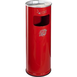 Var Kombiascher, Volumen 17 l, HxØ 660 x 230 mm, Stahl, feuerrot