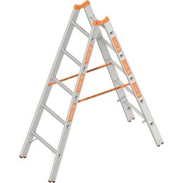 Layher Sprossen-Stehleiter, beidseitig begehbar, 2 x 5 Sprossen