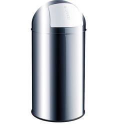 Helit Push-Abfallbehälter, Edelstahl, selbstschließend, 50 l, HxØ 745 x 360 mm