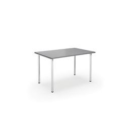 Mehrzwecktisch DUO-C, gerade Platte, HxT 700 - 800 x 800 mm, Breite 1200 mm, lichtgrau, weiß kaiserkraft