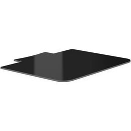 eurokraft pro Sackkarre, Schaufel, BxT 450 x 500 mm, tiefschwarz RAL 9005, gelocht