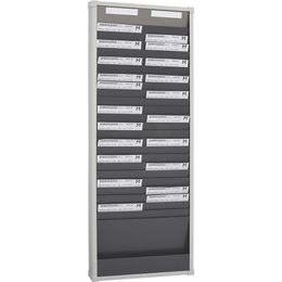 EICHNER Kartensortiertafelsystem, 25 Fächer, Höhe 1350 mm, mit 2 Reihen