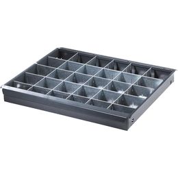 Schubladeneinteilungs-Set, für Schubladenhöhe 65 mm, Set, 5 Längs- und 4 Querteiler kaiserkraft