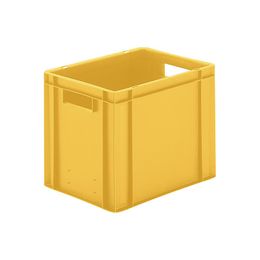 Euro-Format-Stapelbehälter, Wände und Boden geschlossen, LxBxH 400 x 300 x 320 mm, gelb, VE 5 Stk kaiserkraft