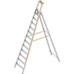 Layher Stufen-Stehleiter, einseitig begehbar, 12 Stufen inkl. Plattform