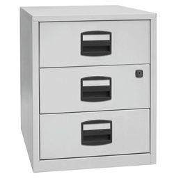 Bisley Mobiler Beistellschrank PFA, 3 Universalschubladen, lichtgrau