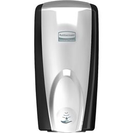 Rubbermaid Seifen-/Desinfektionsmittelspender NO-TOUCH, Füllmenge 1,1 l, Kunststoff, schwarz-chrom