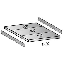 Fachboden für CLEANA-Steckregal, Bodenbreite 1200 mm, Tiefe 700 mm kaiserkraft