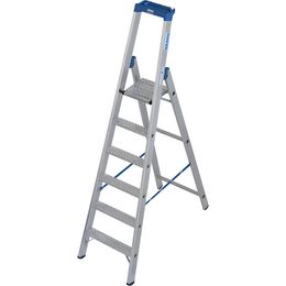 Krause Alu-Stufenstehleiter, mit R13-Rutschhemmung, einseitig begehbar, 6 Stufen inkl. Plattform