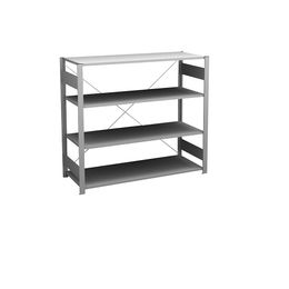 hofe Sideboard-Steckregal, verzinkt, Höhe 1200 mm, 4 Böden, Grundregal, Bodentiefe 500 mm, Fachlast 185 kg