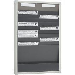 EICHNER Kartensortiertafelsystem, 10 Fächer, Höhe 750 mm, mit 2 Reihen
