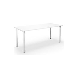 Mehrzwecktisch DUO-C, gerade Platte, HxT 700 - 800 x 800 mm, Breite 1800 mm, weiß, weiß kaiserkraft
