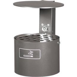 Wandascher, Volumen 4 l, HxØ 290 x 200 mm, grau kaiserkraft