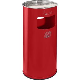 Var Kombiascher, Volumen 37 l, HxØ 700 x 320 mm, Stahl, feuerrot