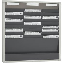 EICHNER Kartensortiertafelsystem, 10 Fächer, Höhe 750 mm, mit 3 Reihen