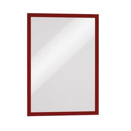 Durable DURAFRAME® Info-Rahmen, selbstklebend, magnetisch, für DIN A3, Rahmen rot, VE 6 Stk