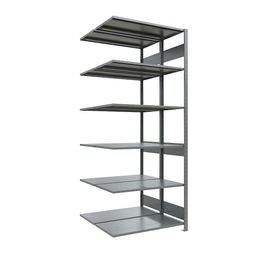 eurokraft pro Steckregal, doppelreihig, Fachboden-BxT 1000 x (2 x 500) mm, verzinkt, Höhe 2500 mm, Anbauregal