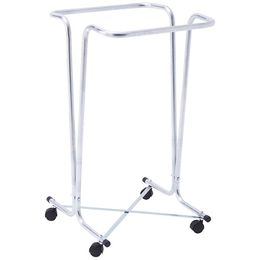 Mottez Müllsackträger mit Rollen, Volumen bis 110 l, silber