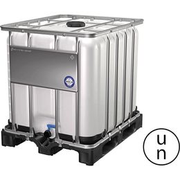 IBC-Container mit UN-Zulassung, Volumen 1000 l, auf Kunststoffpalette kaiserkraft