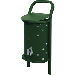 PROCITY Außen-Abfallkorb CONVI®, Volumen 50 l, grün